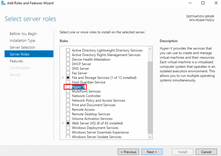 Windows Server 2016 Hyper-V Installation Guide