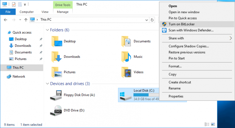 Deploy BitLocker without a Trusted Platform Module (TPM)