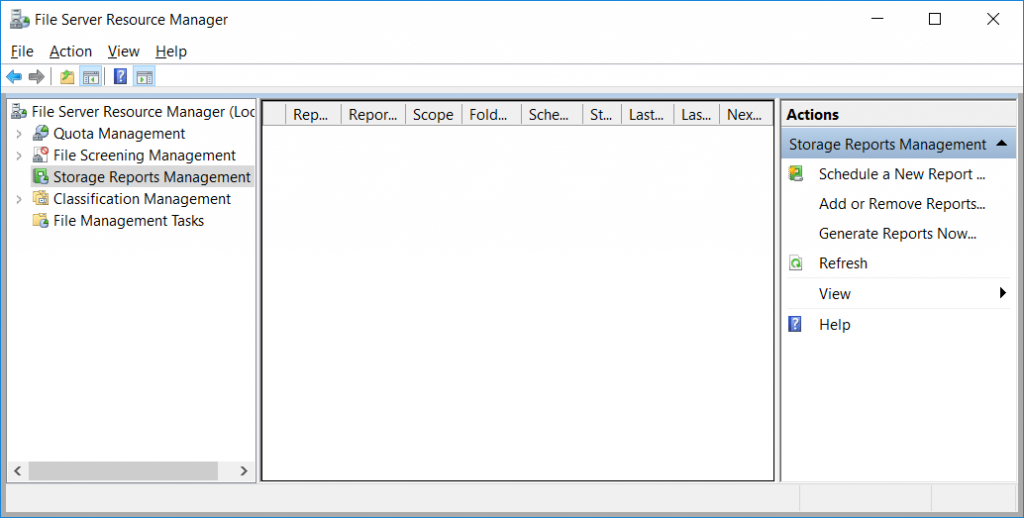 Configure Storage Reports in Windows Server 2016 - RootUsers