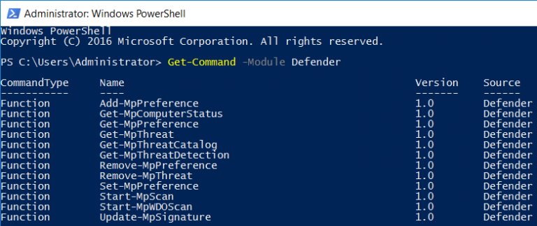 Configure Windows Defender scans using Windows PowerShell - RootUsers