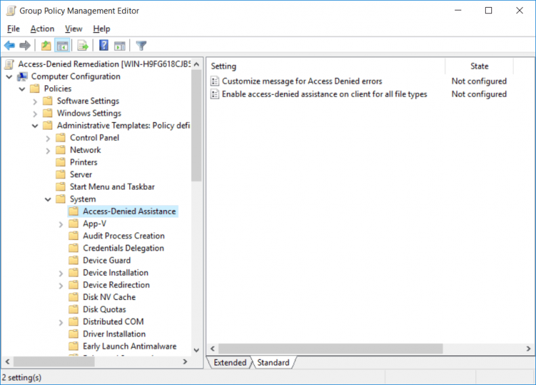 Perform Access-Denied Remediation in Windows Server 2016 - RootUsers