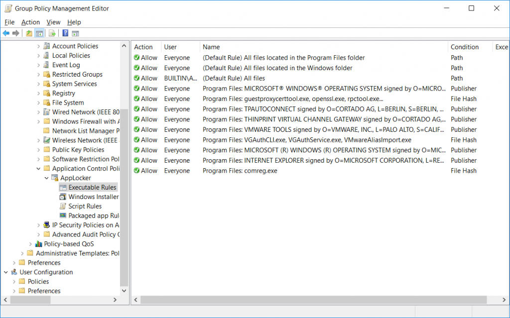 Implement AppLocker Rules in Windows Server 2016 - RootUsers