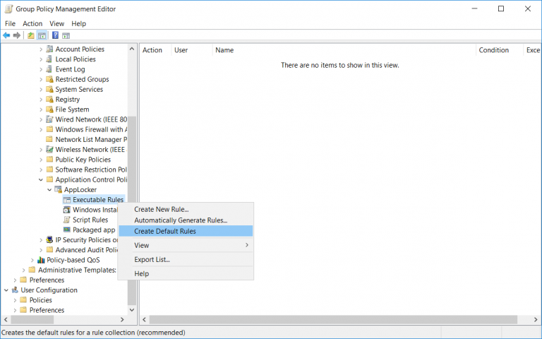 Implement AppLocker Rules in Windows Server 2016 - RootUsers