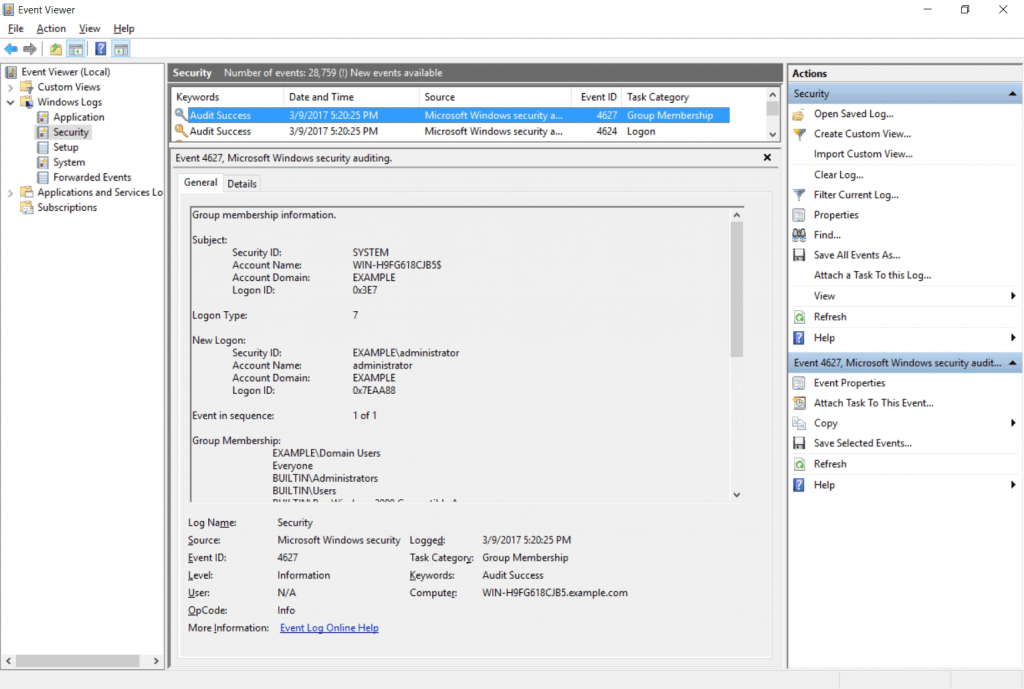 Configure the Audit Group Membership Policy - RootUsers