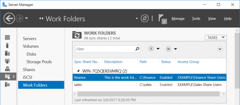 Implement Work Folders in Windows Server 2016 - RootUsers