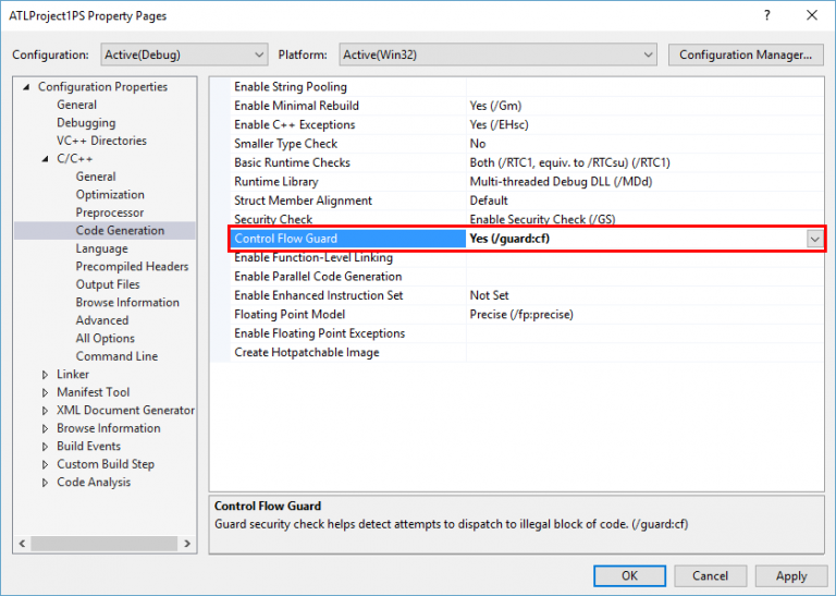Implement Control Flow Guard in Visual Studio 2015 - RootUsers