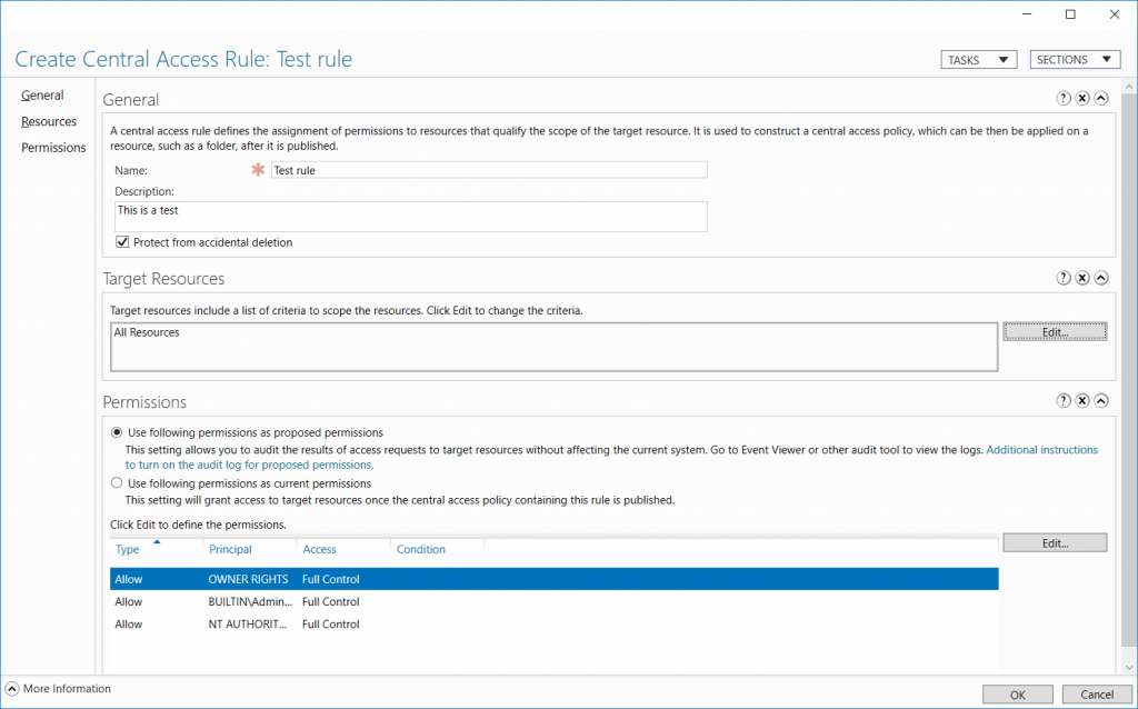 Create and Configure Central Access Rules and Policies - RootUsers
