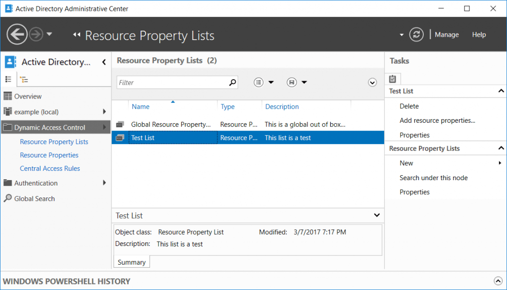 Create and Configure Resource Properties and Lists - RootUsers